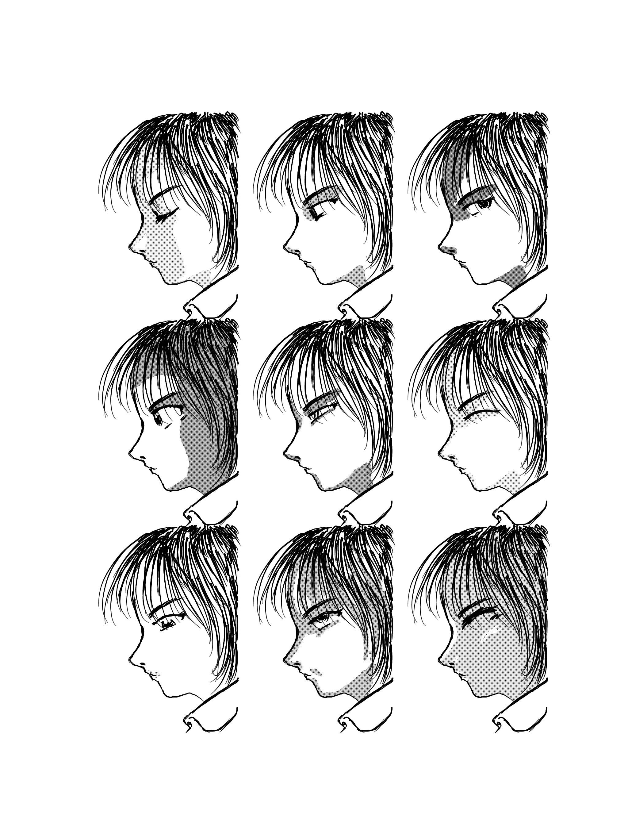 nine faces - ibisPaint