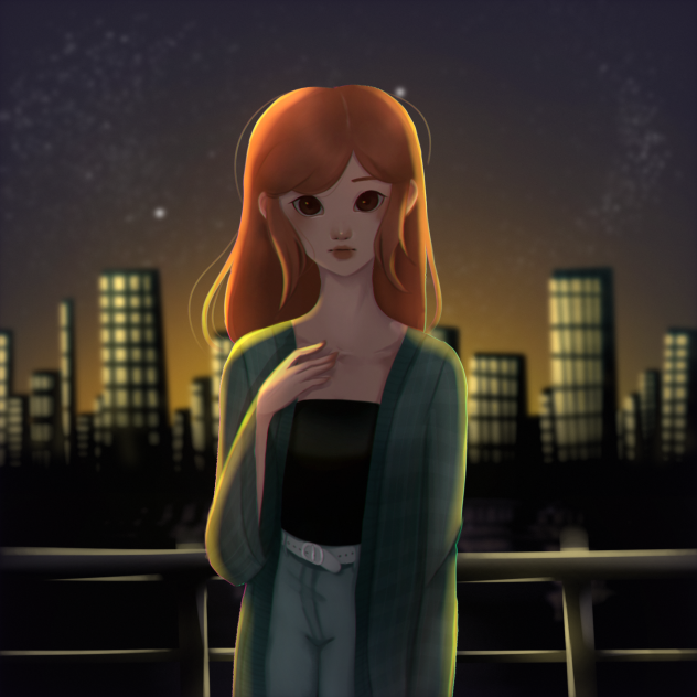 Cityscape at night - ibisPaint