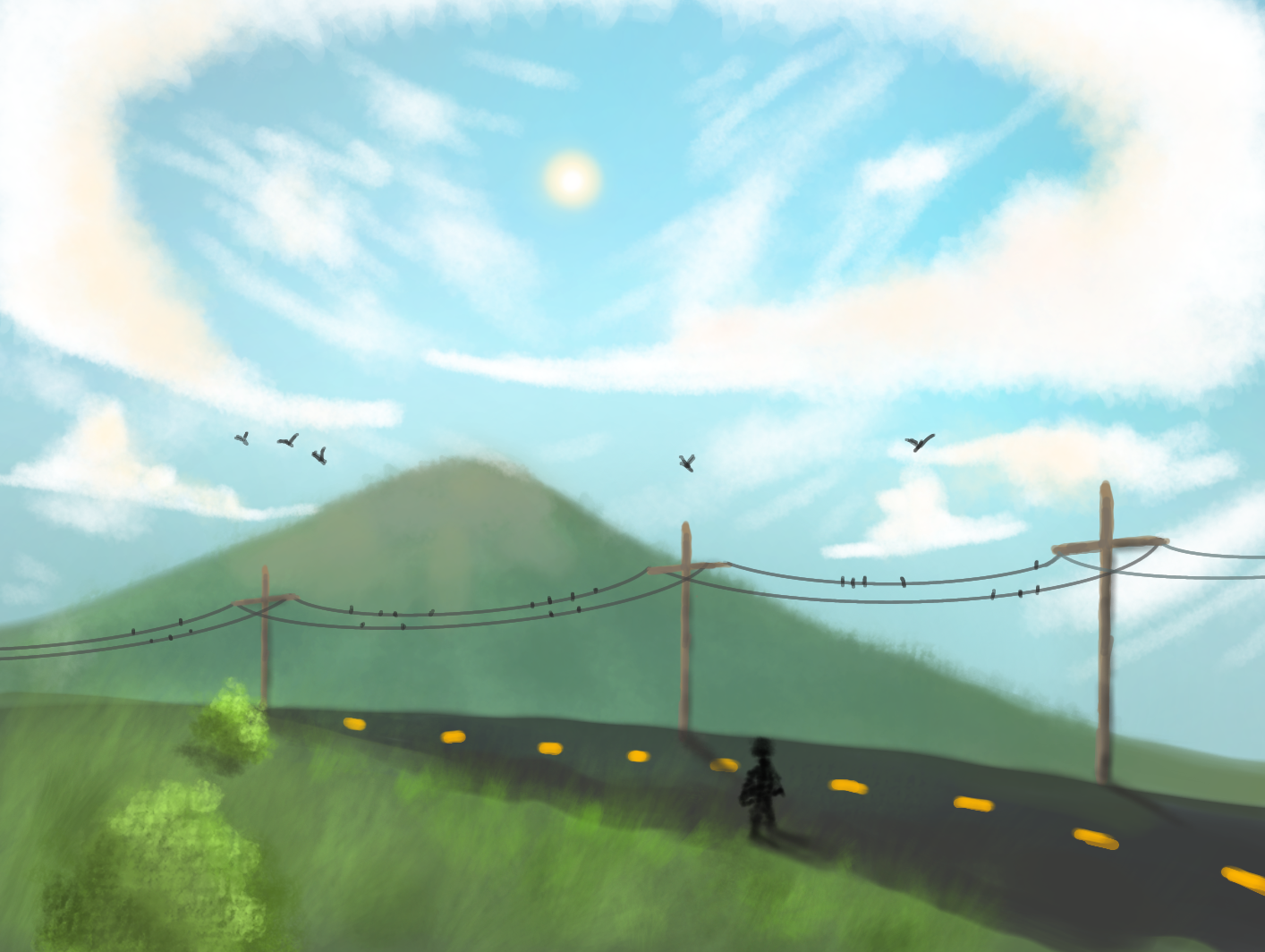 A road that leads to nowhere - ibisPaint