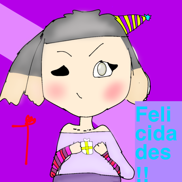 Feliz cumpleaños a la gata de...., - ibisPaint