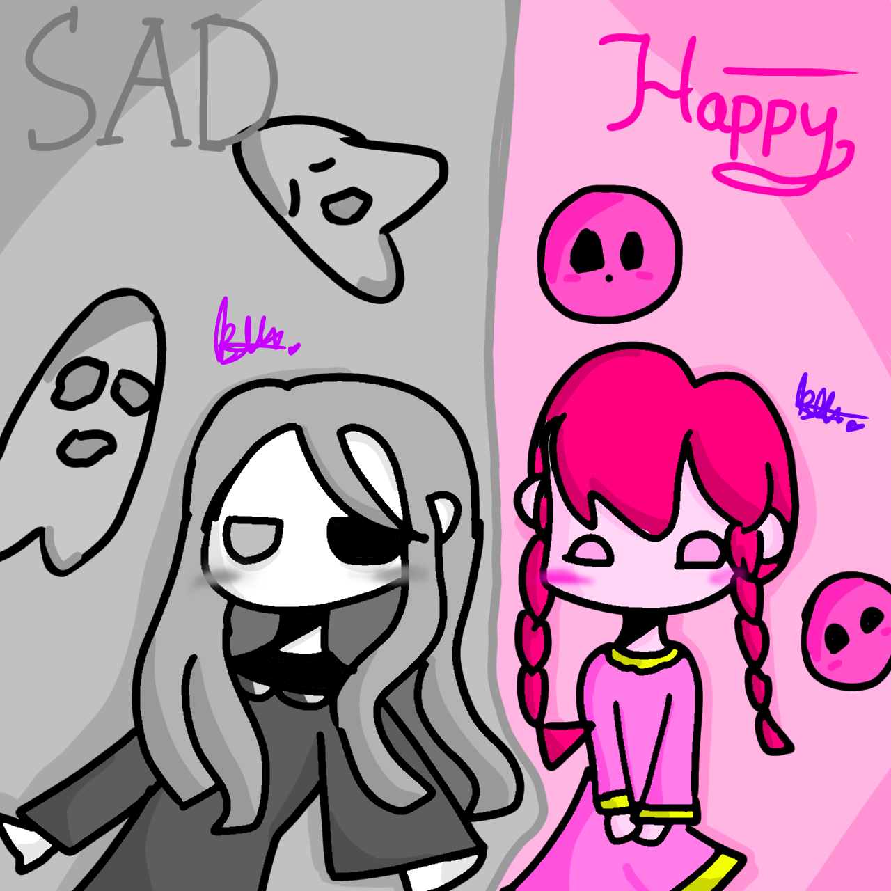 SAD and HAPPY - ibisPaint
