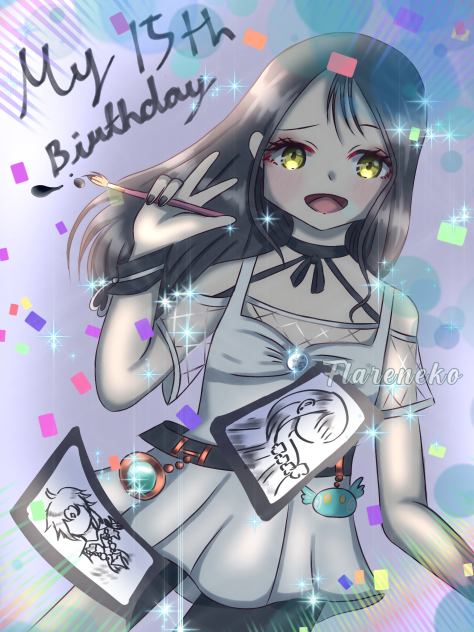 my 15th birthday 🎊🎂 - ibisPaint