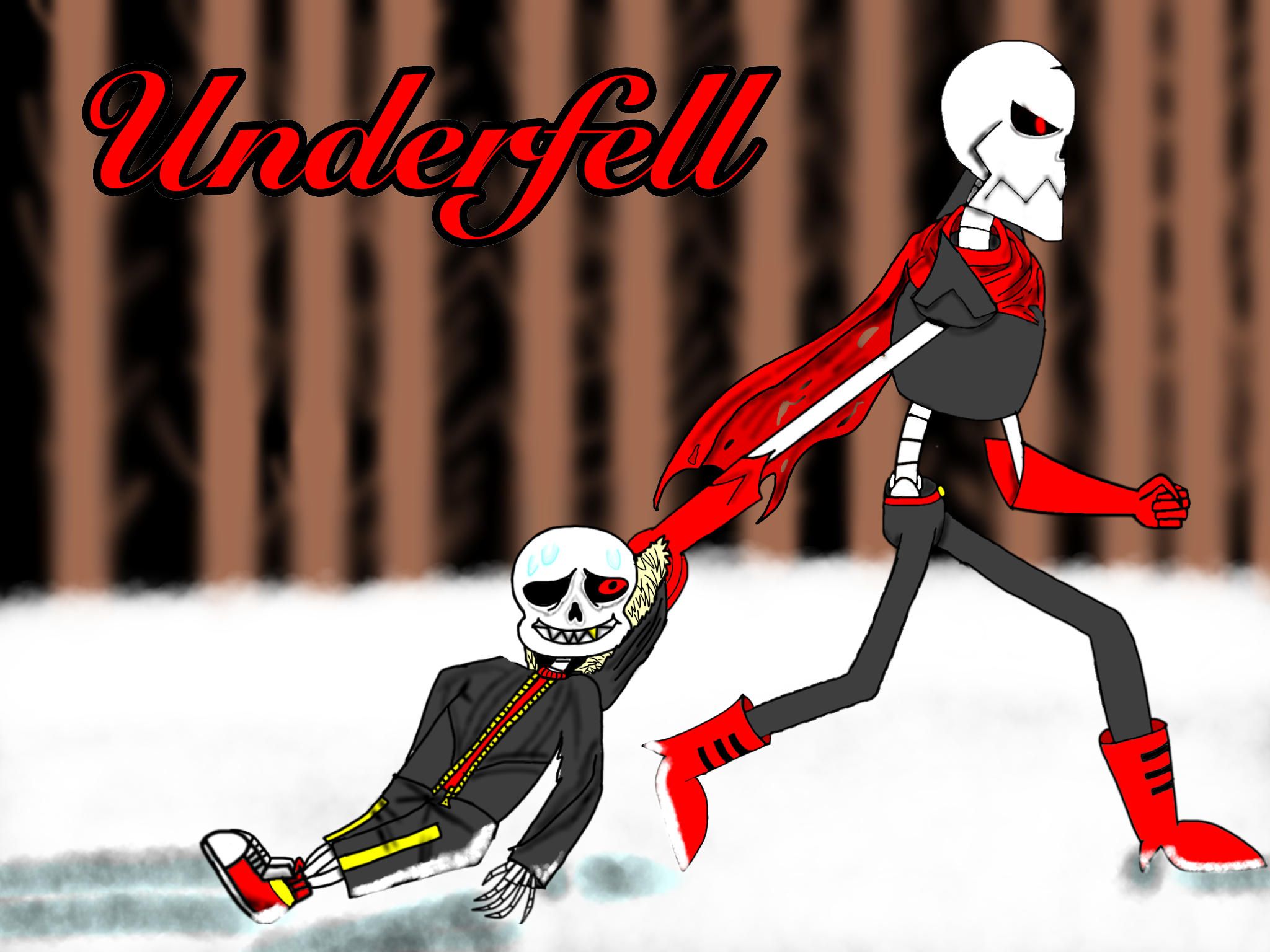Underfell Sans & Papyrus - ibisPaint
