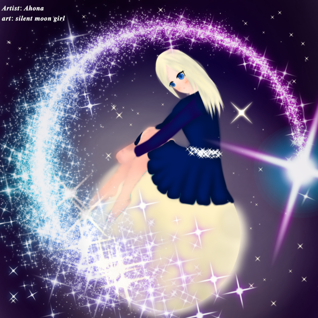 𝒔𝒊𝒍𝒆𝒏𝒕 𝒎𝒐𝒐𝒏 𝒈𝒊𝒓𝒍 - ibisPaint