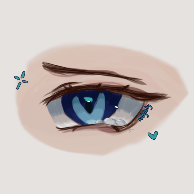 Blue crying eye - ibisPaint