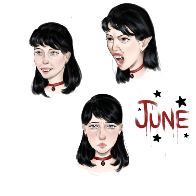 June's facial expressions - ibisPaint