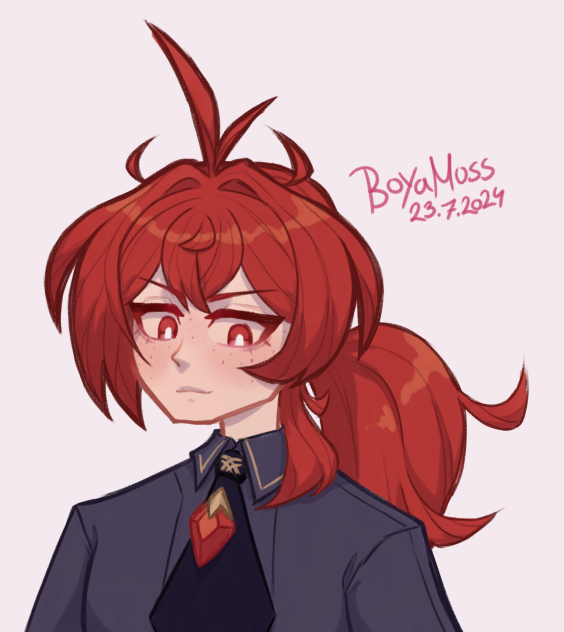 Diluc Shading practice - ibisPaint