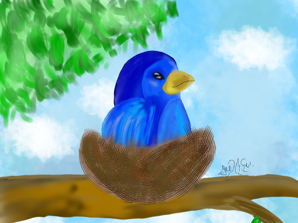 blue bird - ibisPaint