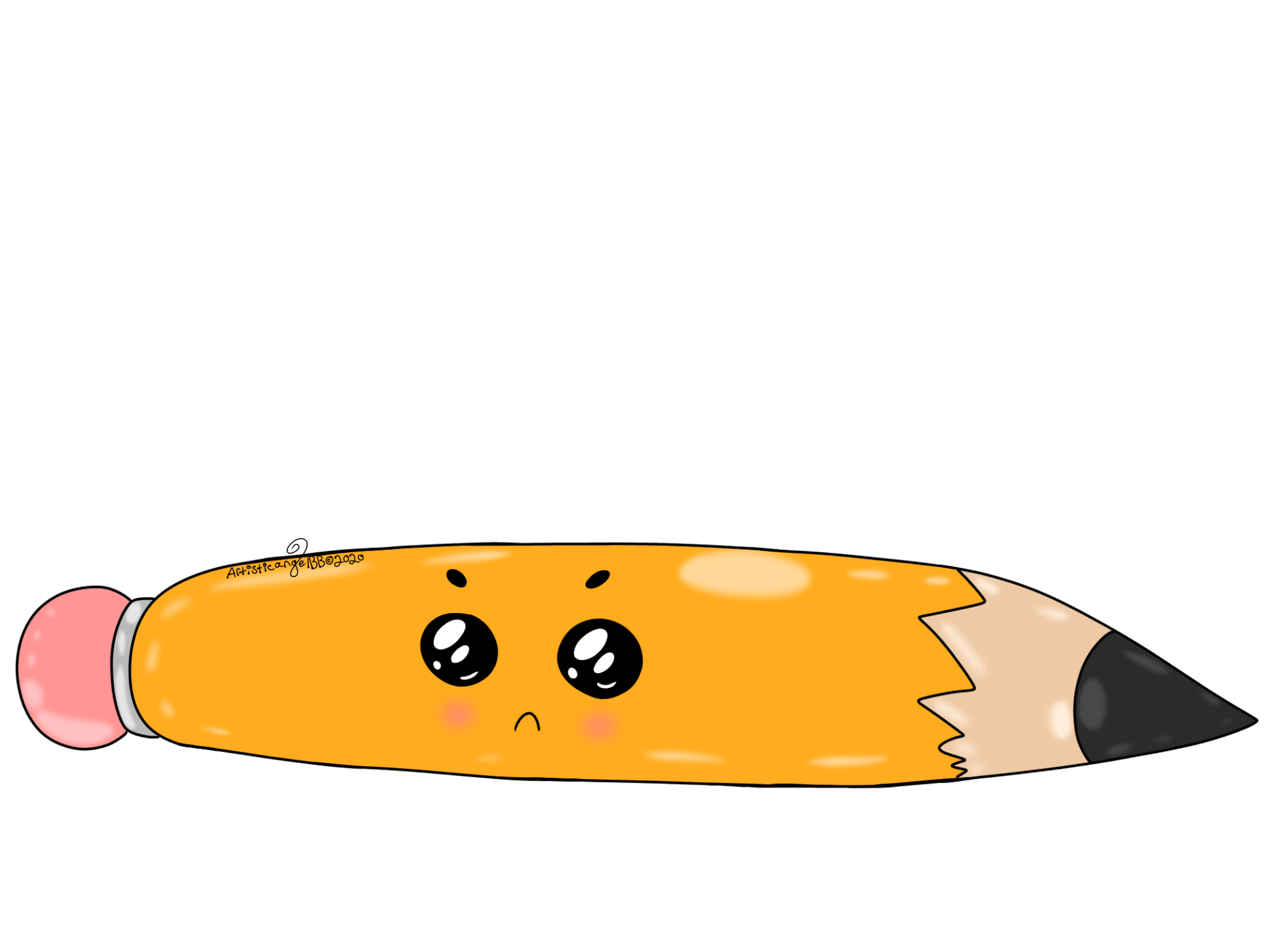 Cute Angry Pencil - ibisPaint