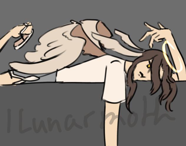 The lazy angel WIP - ibisPaint