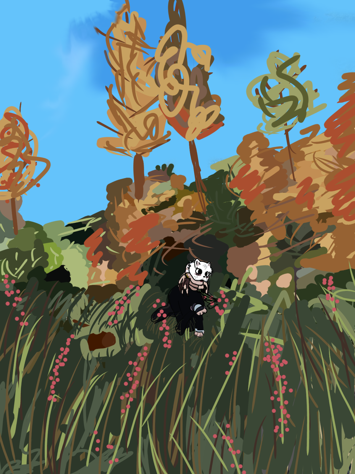 therian in bushes - ibisPaint