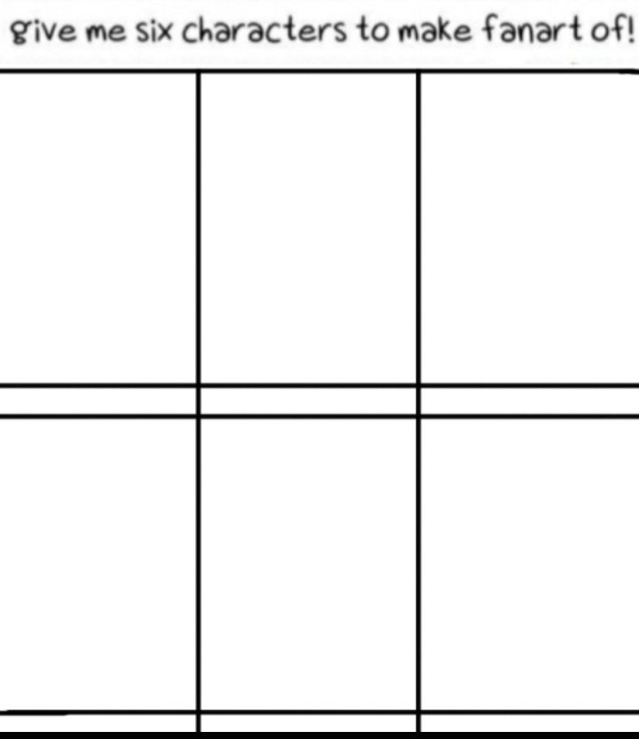 give me six characters to draw - ibisPaint