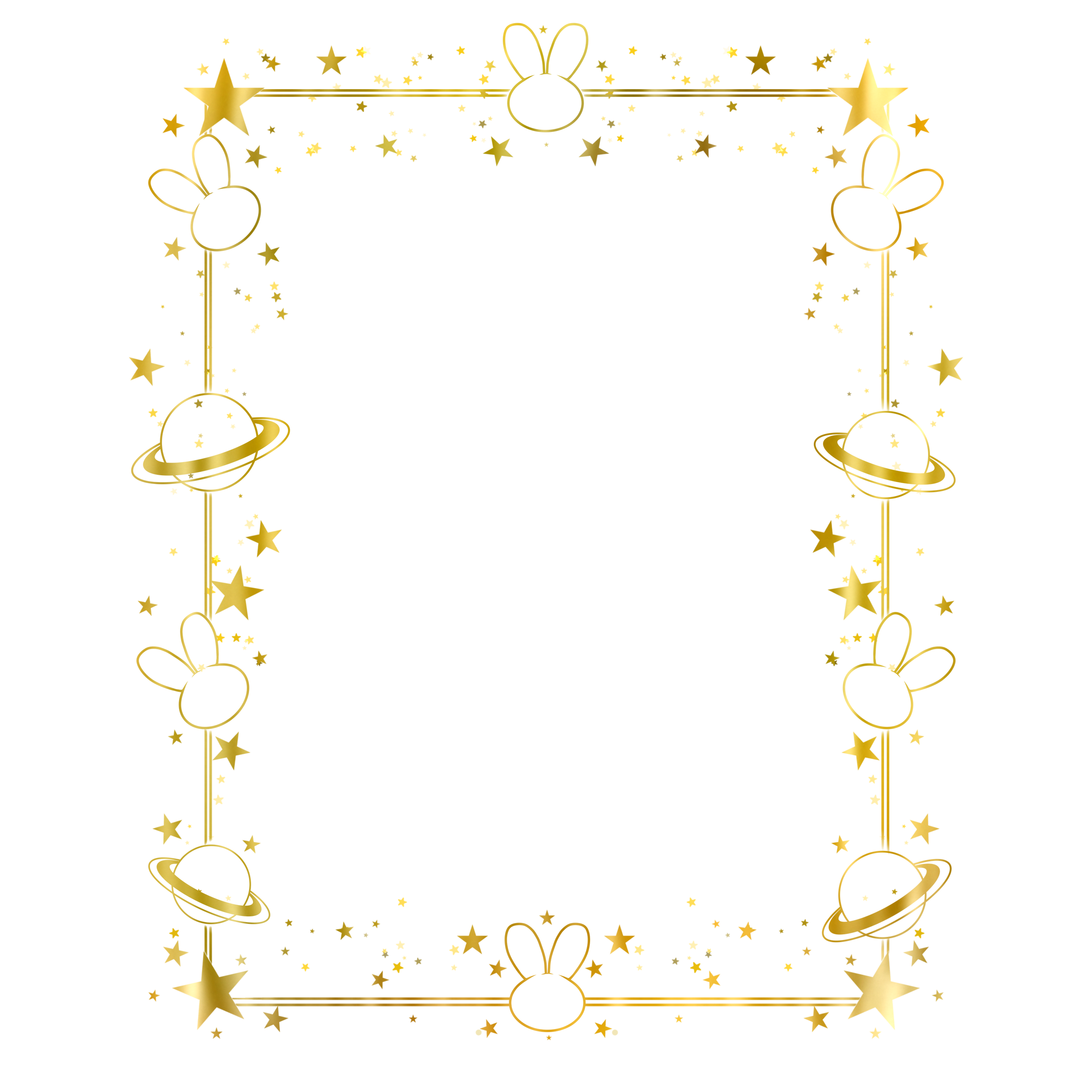 Cute cosmic bunny frame. - ibisPaint