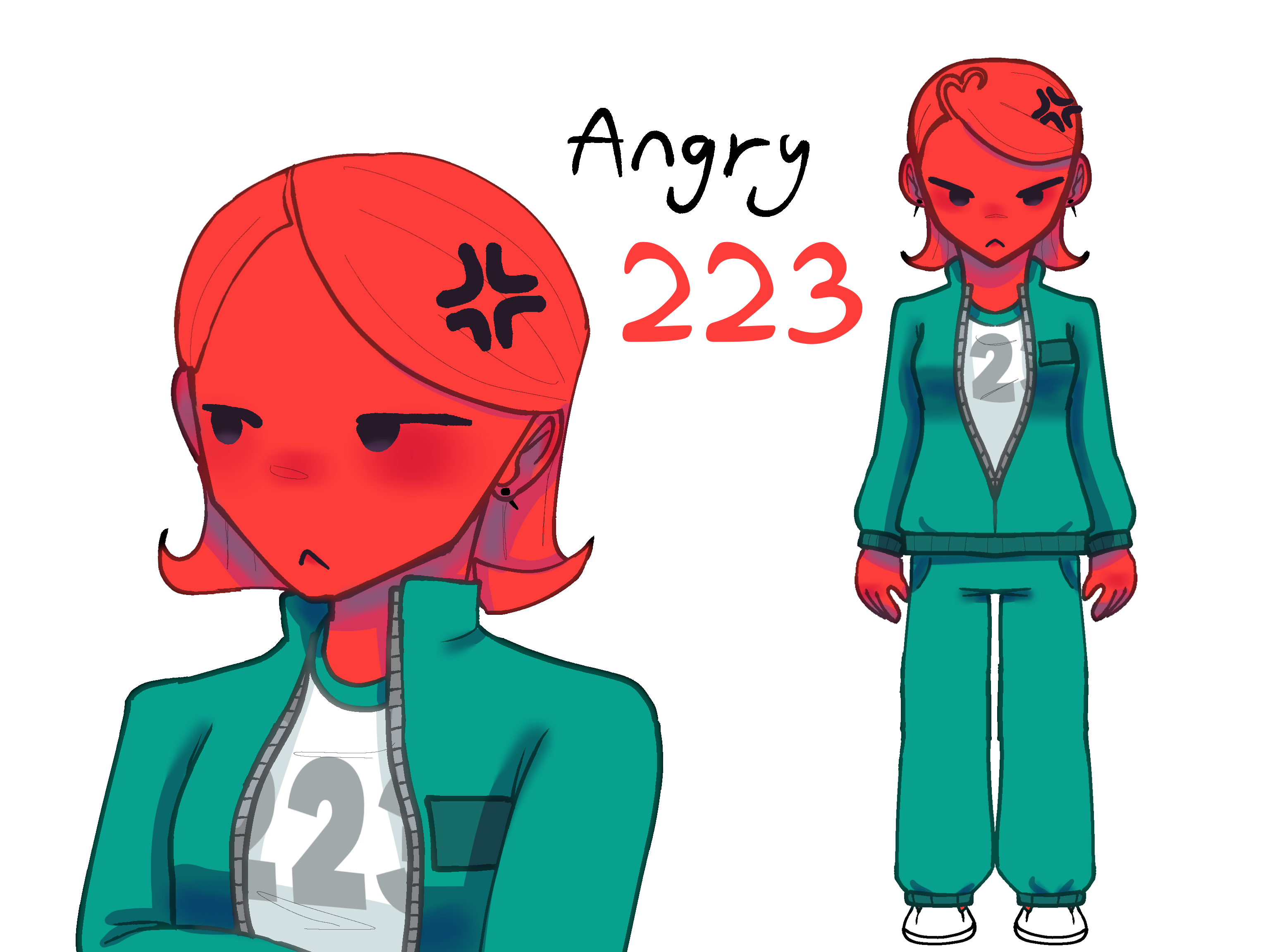 [Angry] in Squid Game - ibisPaint