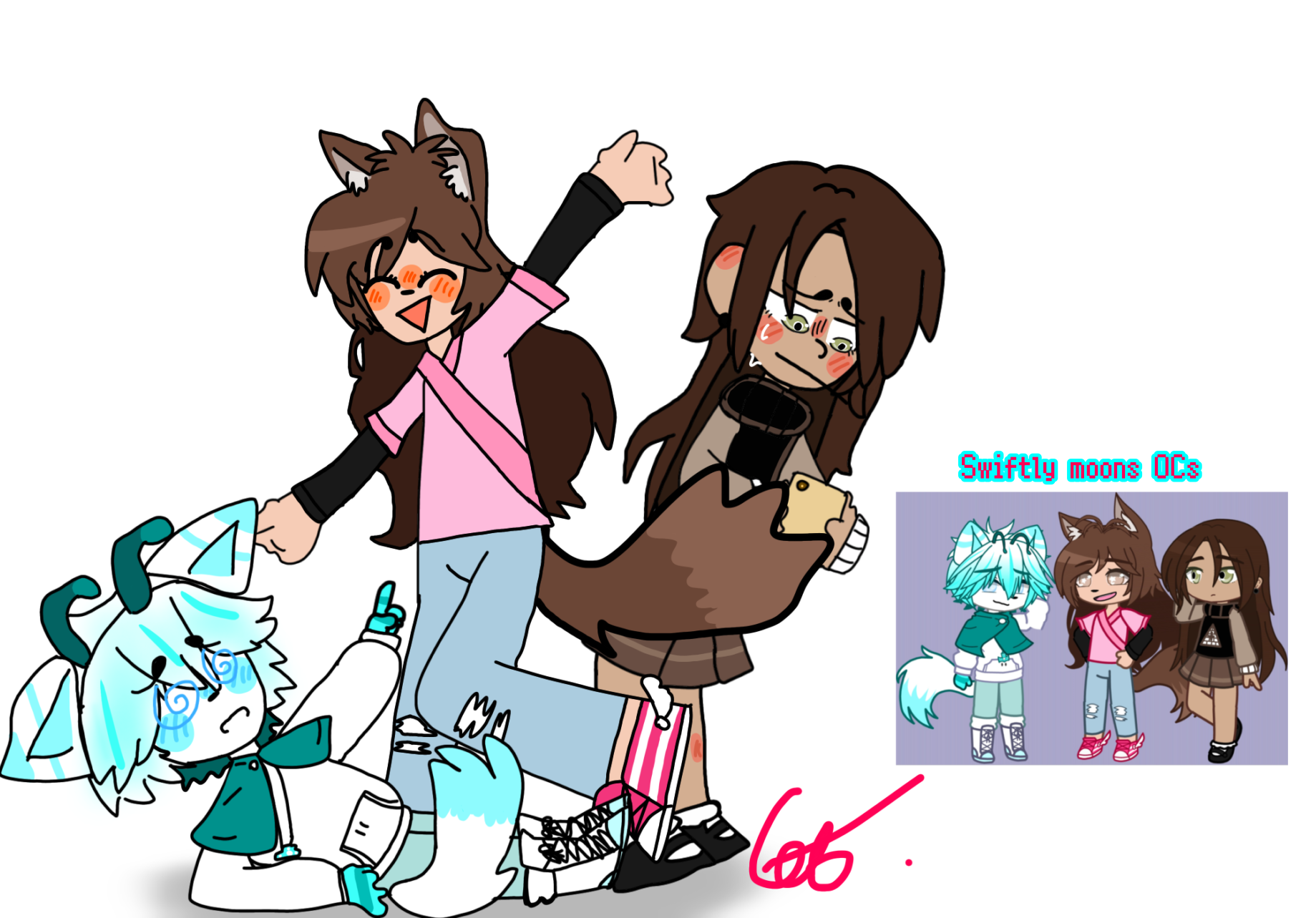 Drew swiftly moons gacha OCs - ibisPaint