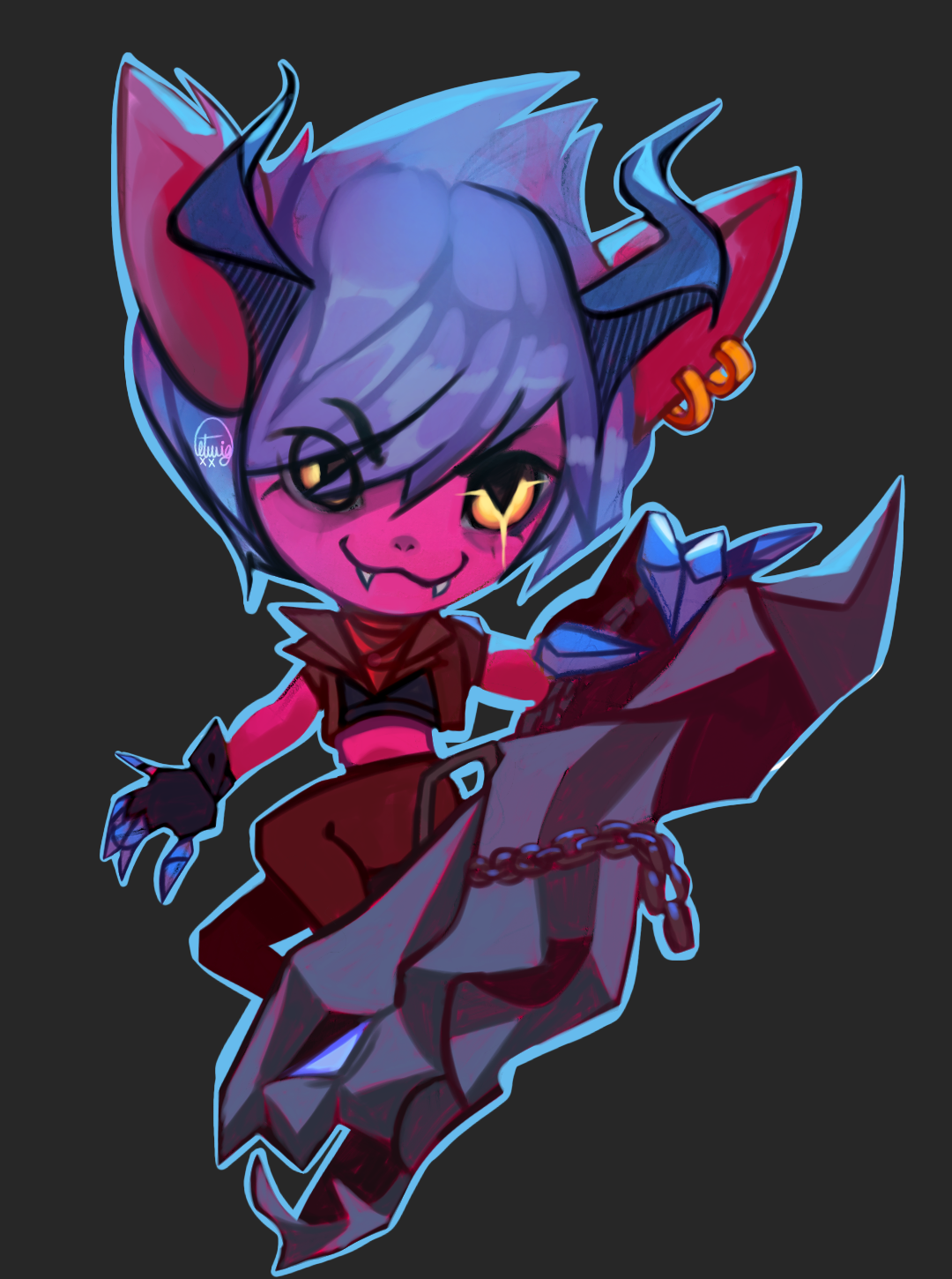 Tristana little demon fan art - ibisPaint