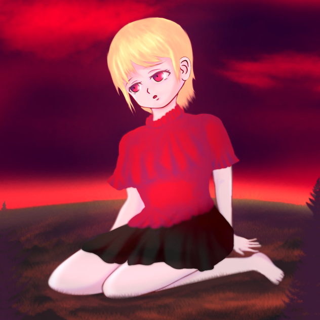 Dark Red Twilight - ibisPaint