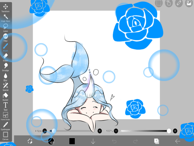 Flowery mermaid - ibisPaint