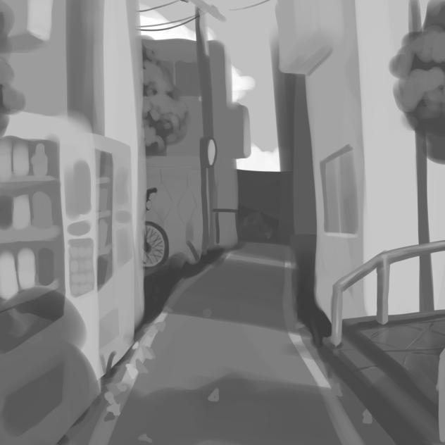 street tryout b&w - ibisPaint