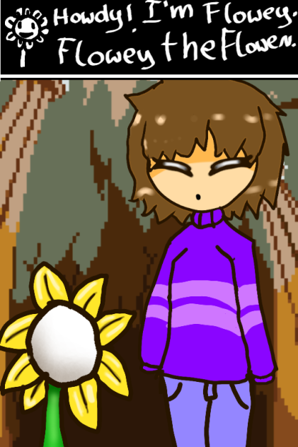 Frisk and Flowey - ibisPaint