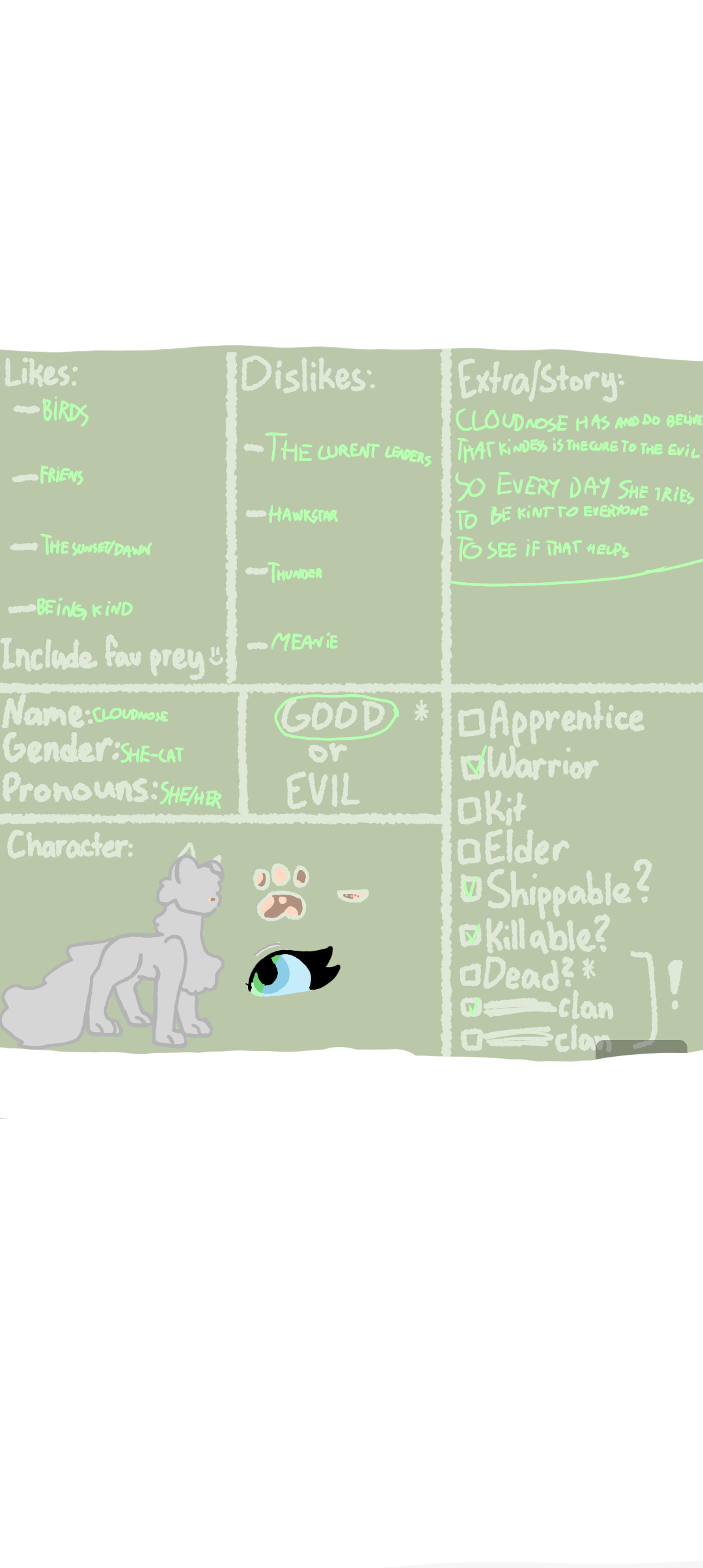 oc for a warrior cats comic - ibisPaint