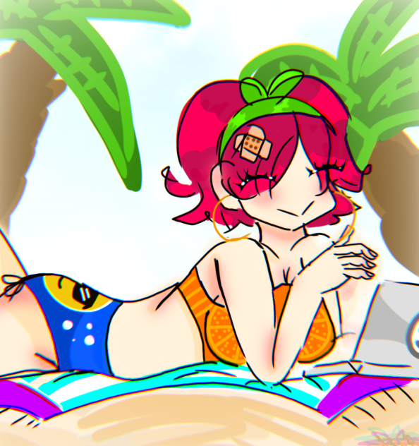 kira on the beach - ibisPaint