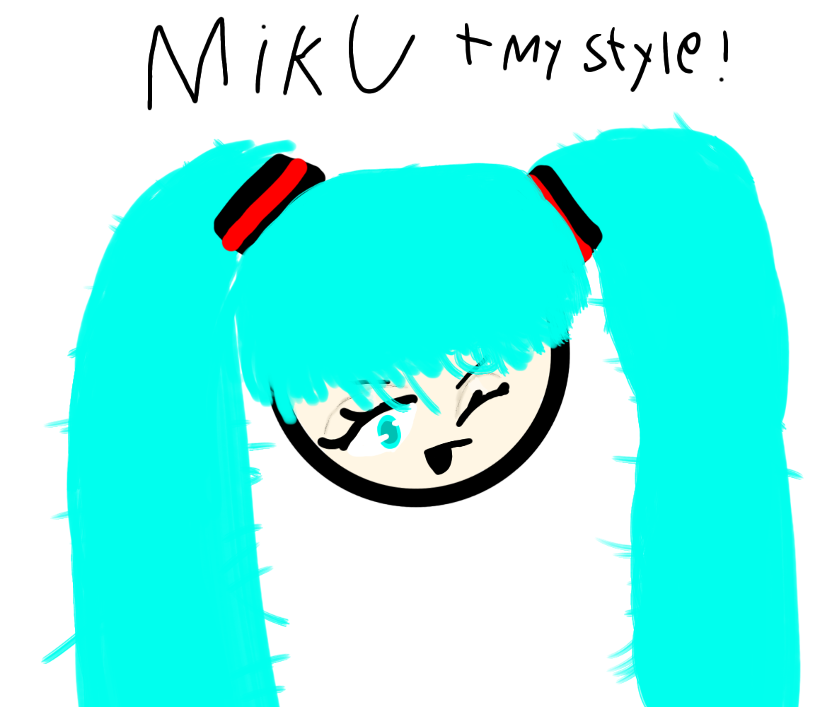 Miku + in my style! - ibisPaint