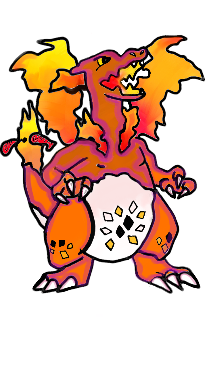 better version of my previous charizard😊 - ibisPaint