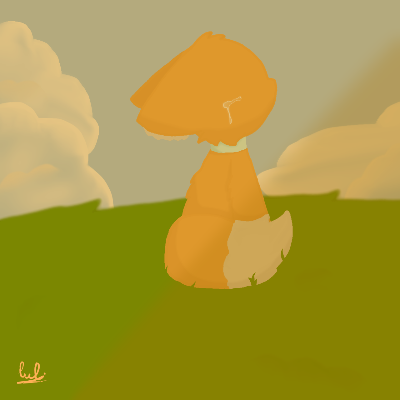 alone on the hill - ibisPaint