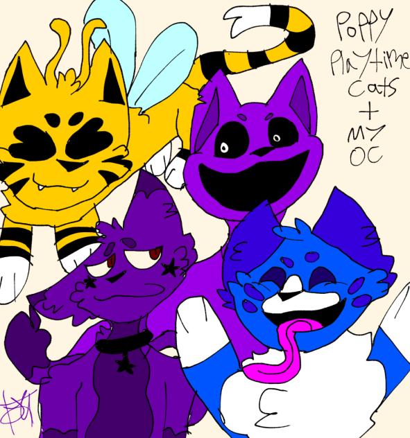 Poppy Playtime cats + my OC - ibisPaint