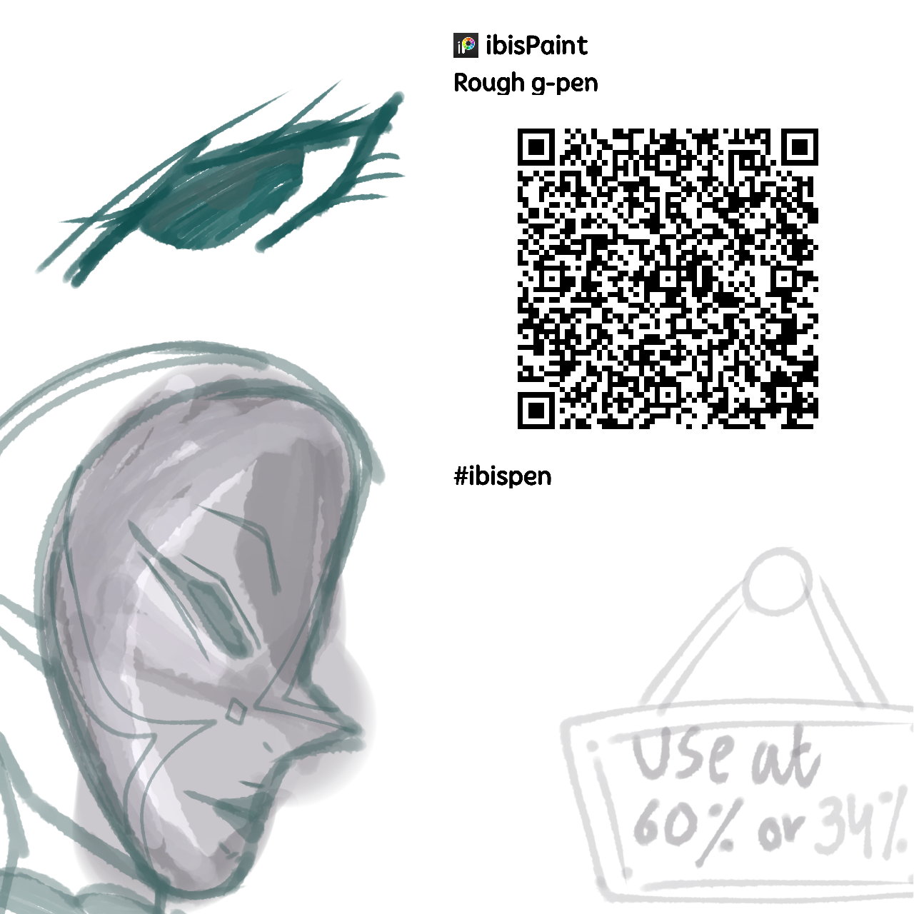 Rough G-pen brush - ibisPaint