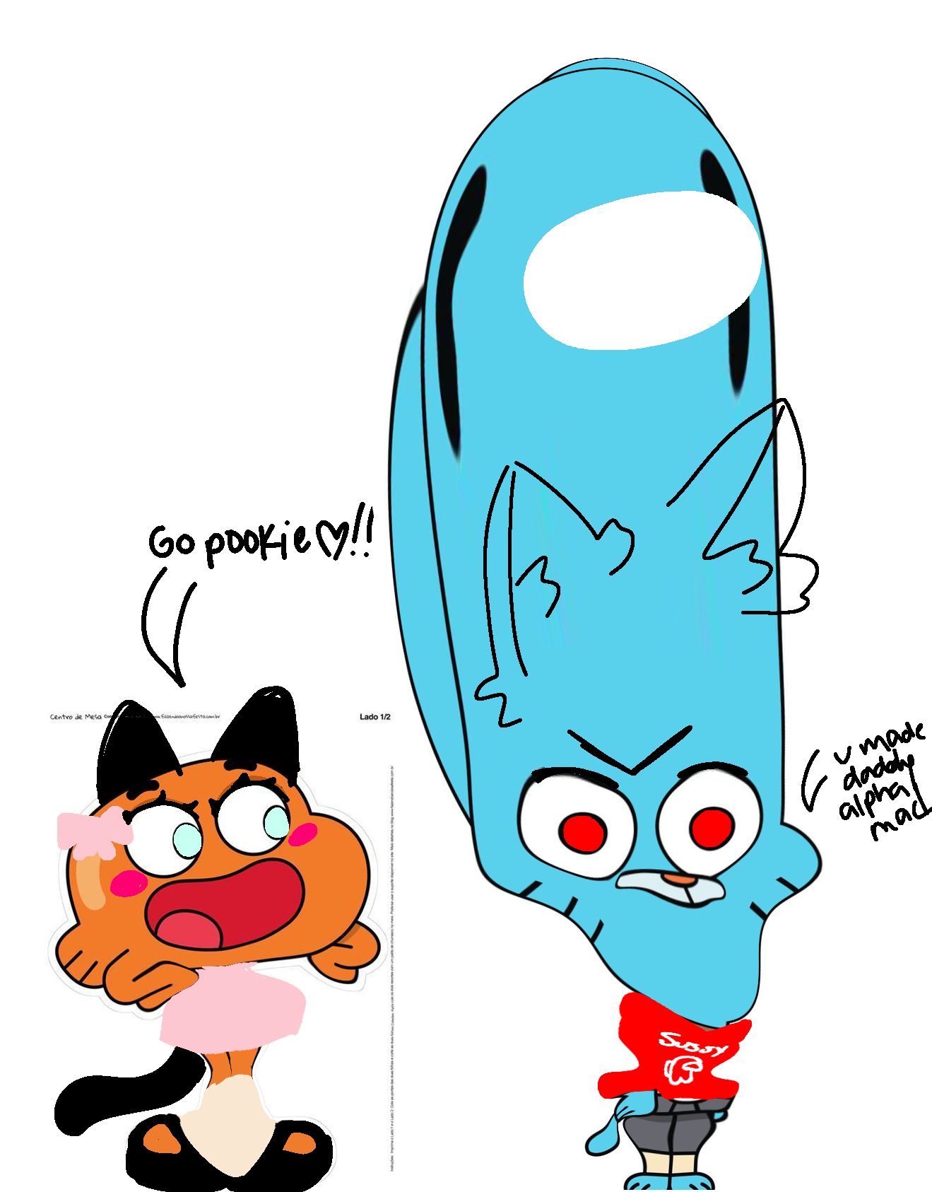 darwin and gumball fanart!!!! - ibisPaint
