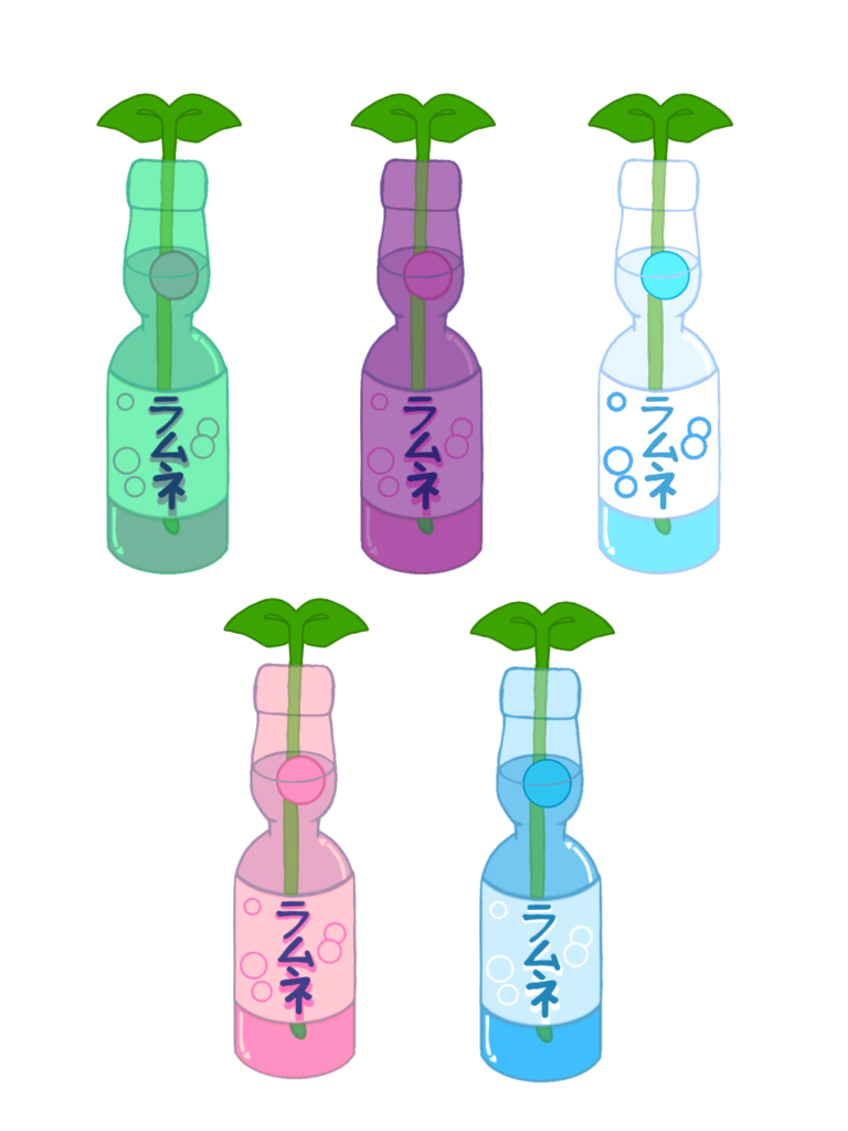 Cute Ramune Plant Bottles - ibisPaint