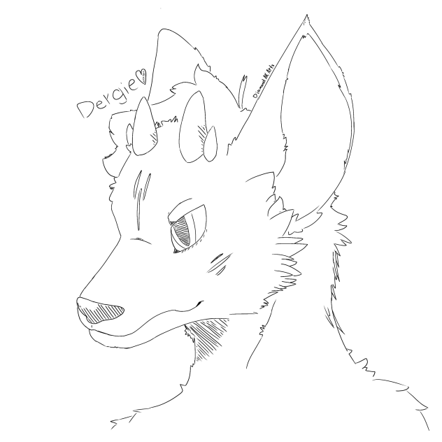 Furred dragon sketch practice - ibisPaint