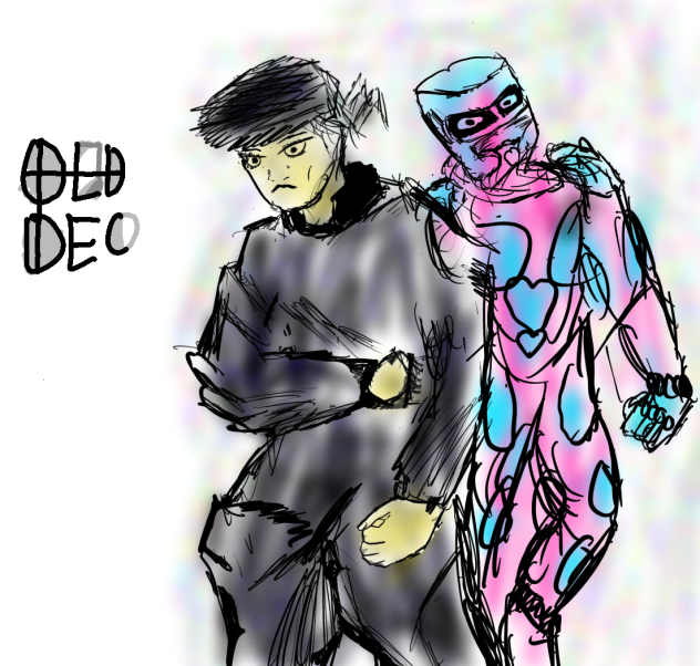 Josuke and crazy diamond sketch - ibisPaint