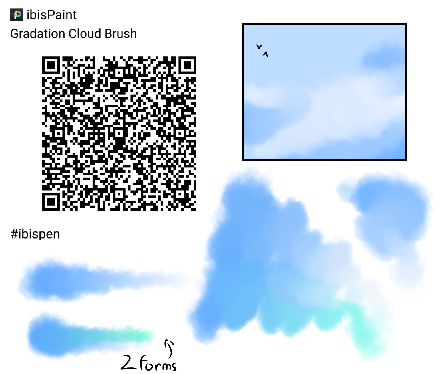Gradation Cloud Brush! - ibisPaint