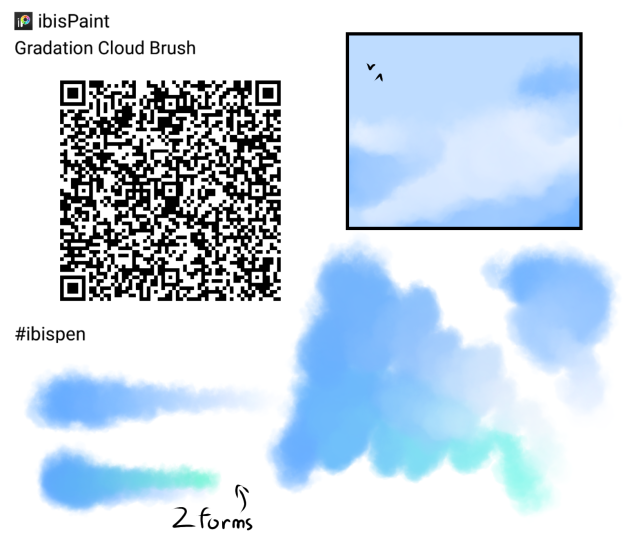 Gradation Cloud Brush! - ibisPaint