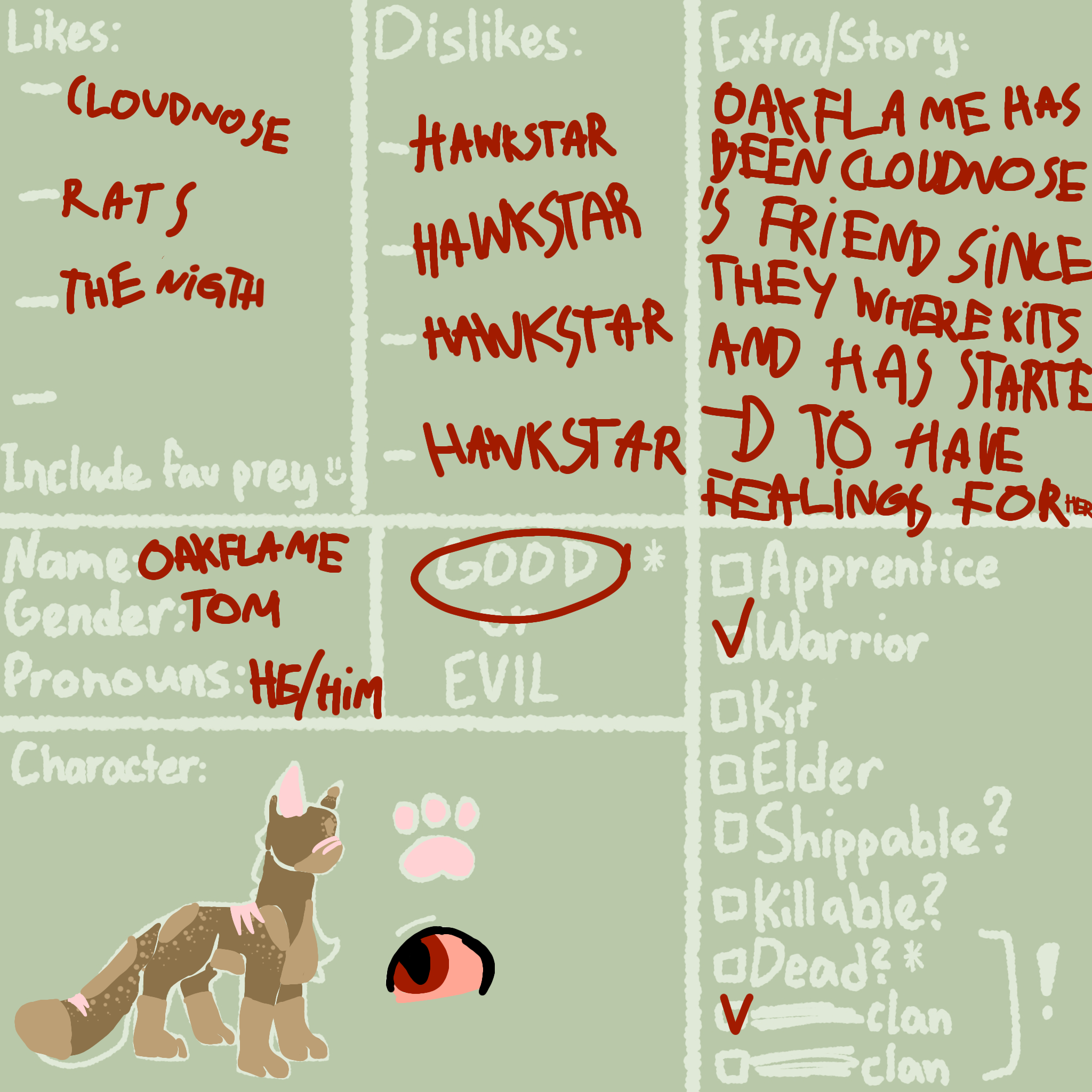 another oc for a warrior cats comic - ibisPaint