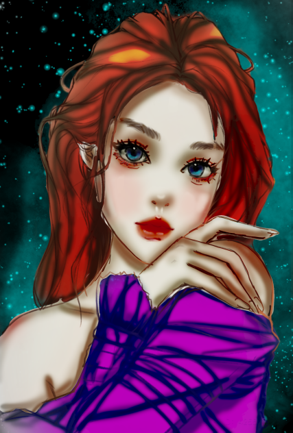 chica peliroja - ibisPaint