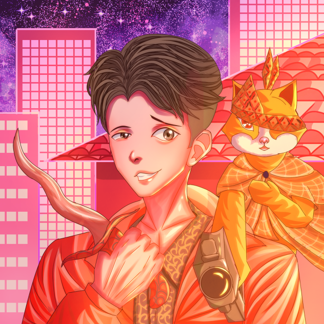 Boy and the cat - ibisPaint