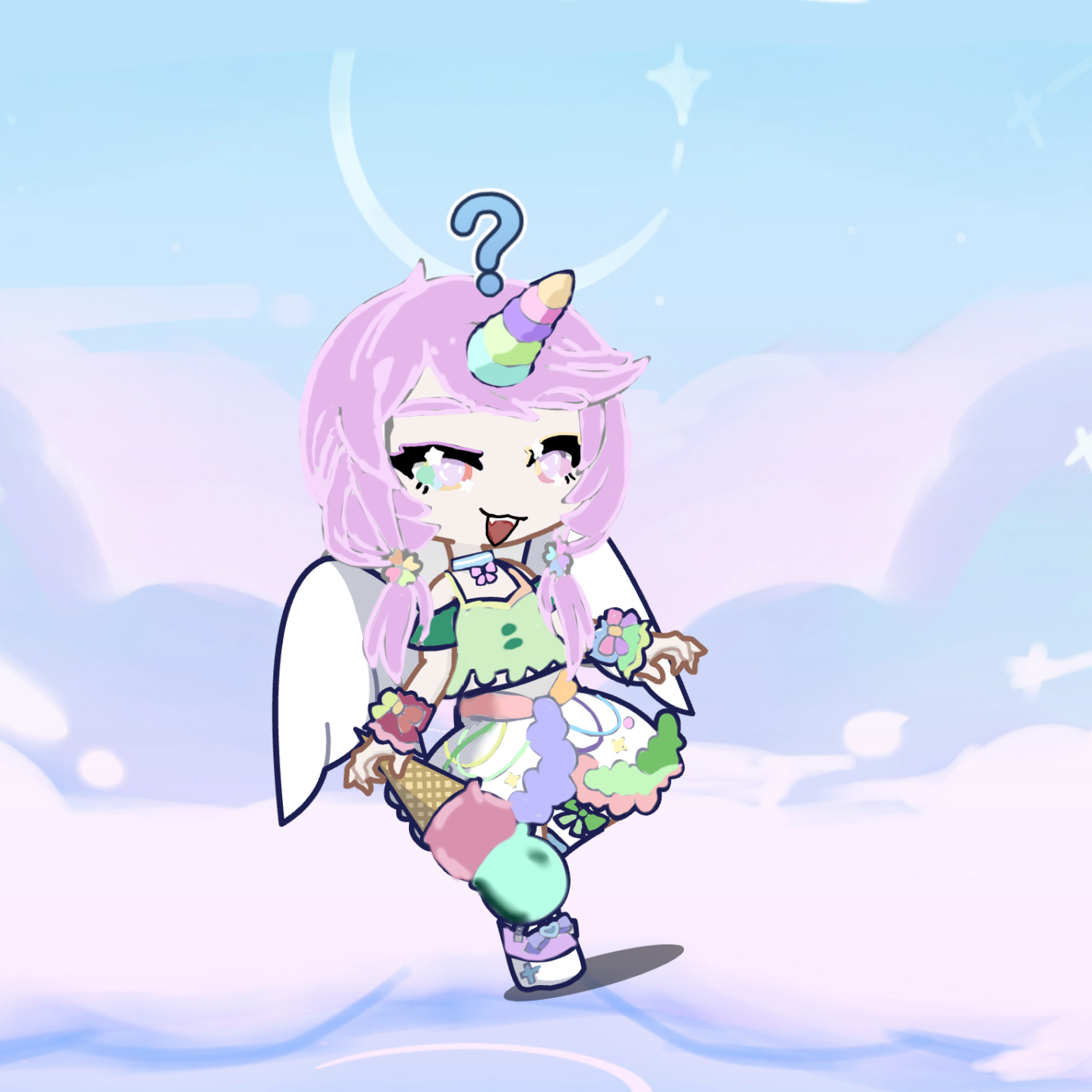 Pastel candy unicorn - ibisPaint