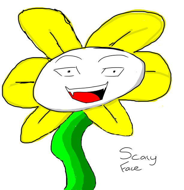 Spooky Scary Flowey - ibisPaint