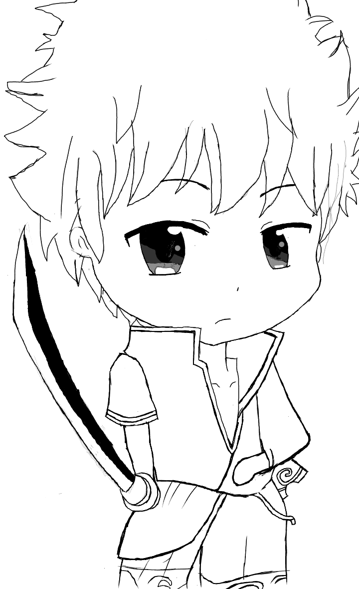 Sakata Gintoki Chibi - Gintama - ibisPaint