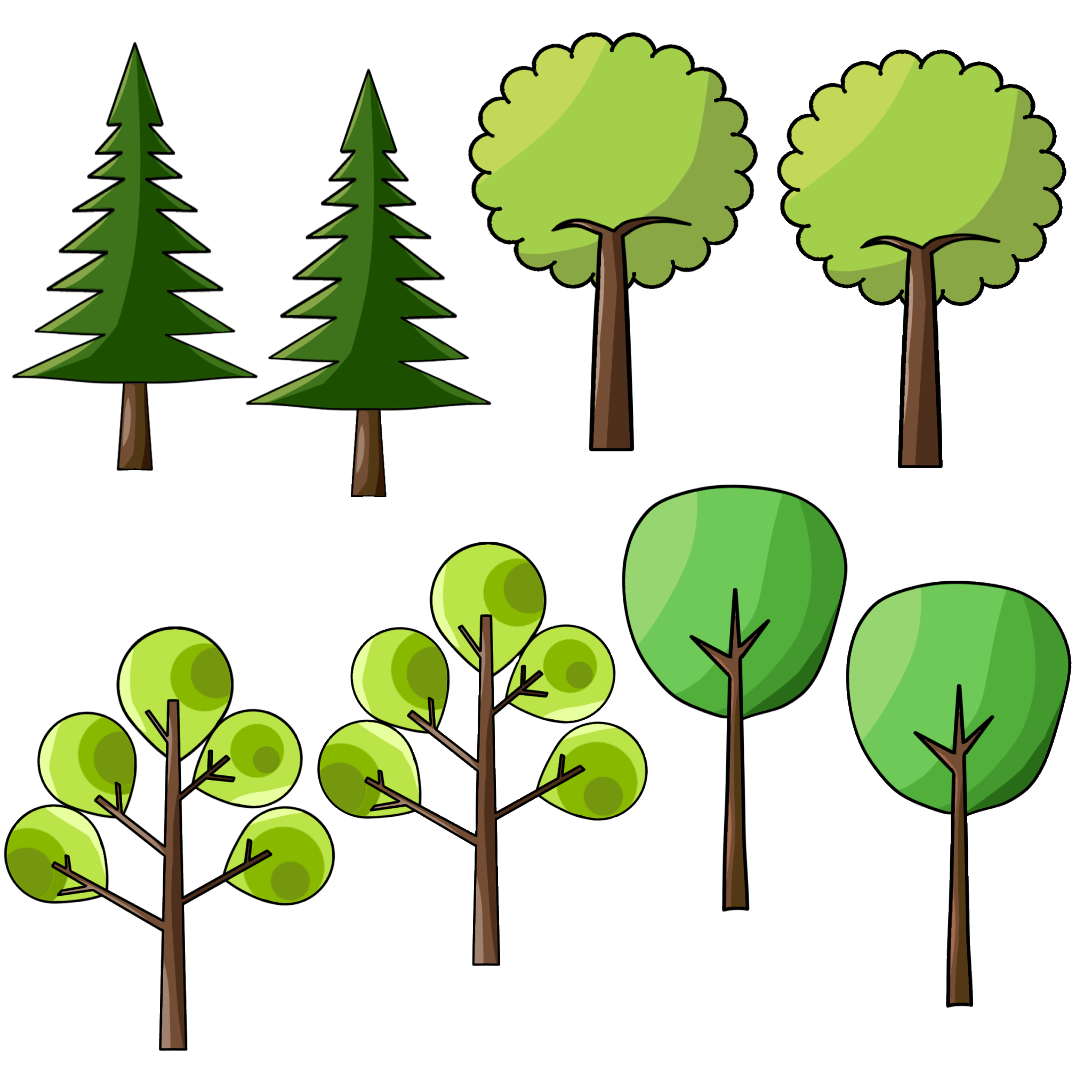 Tree stickers - ibisPaint