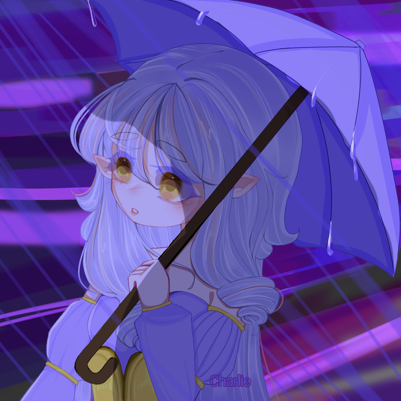 Rainy night in the city - ibisPaint