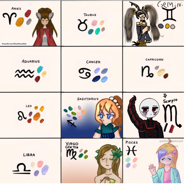 Zodiac sign collab - ibisPaint