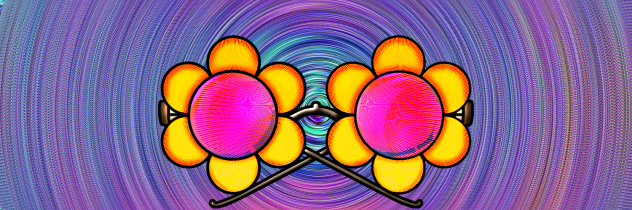 Trippy Flower child sunglasses - ibisPaint
