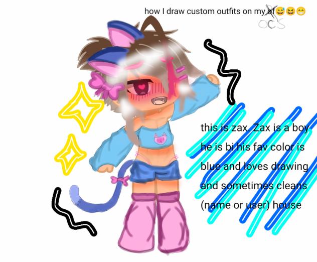 how i custom draw my oc's clothes - ibisPaint