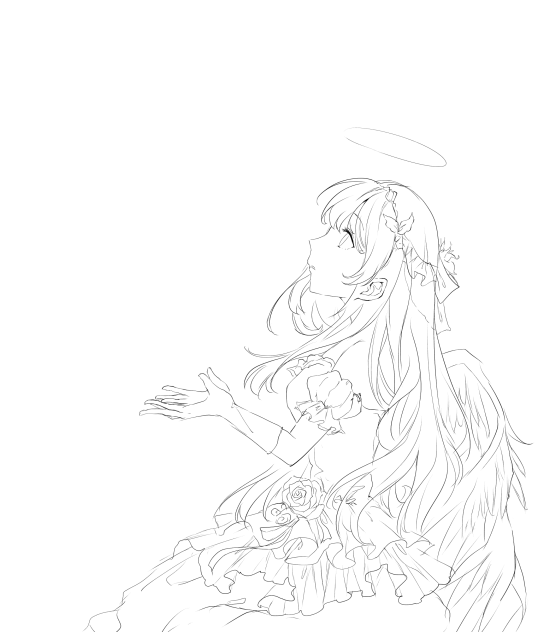 Falling (line art) - ibisPaint