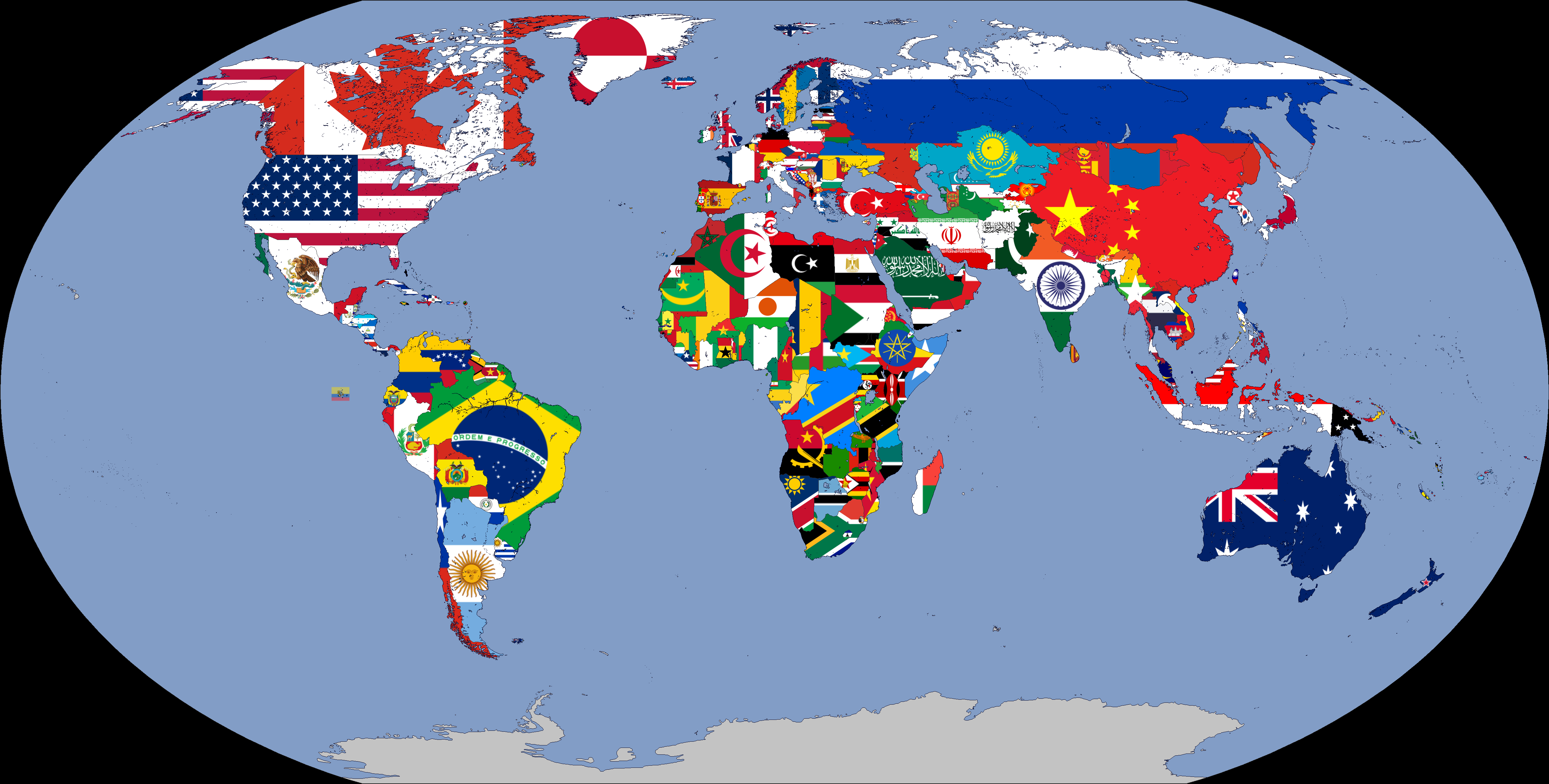 world flag map - ibisPaint